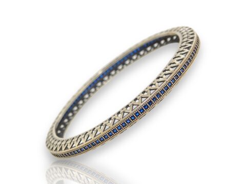 elegance blue stone bangles set of two bangles – Barha Design